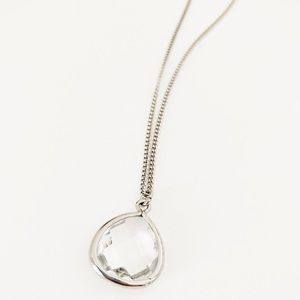 Express | Jewelry | Express Silver Faceted Stone Necklace | Poshmark